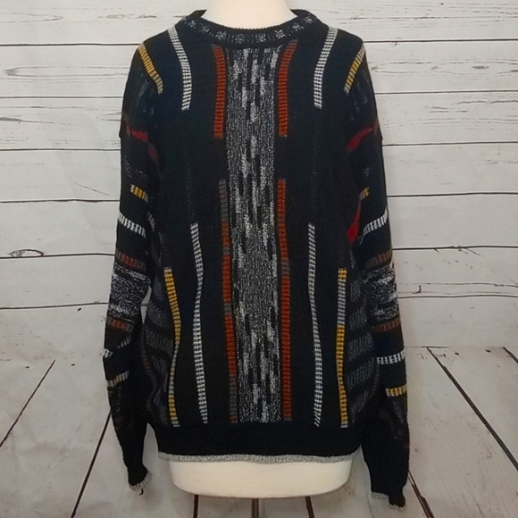 Le Tigre | Sweaters | Vintage Le Tigre 8s Eclectic Grandpa Coogi Style ...